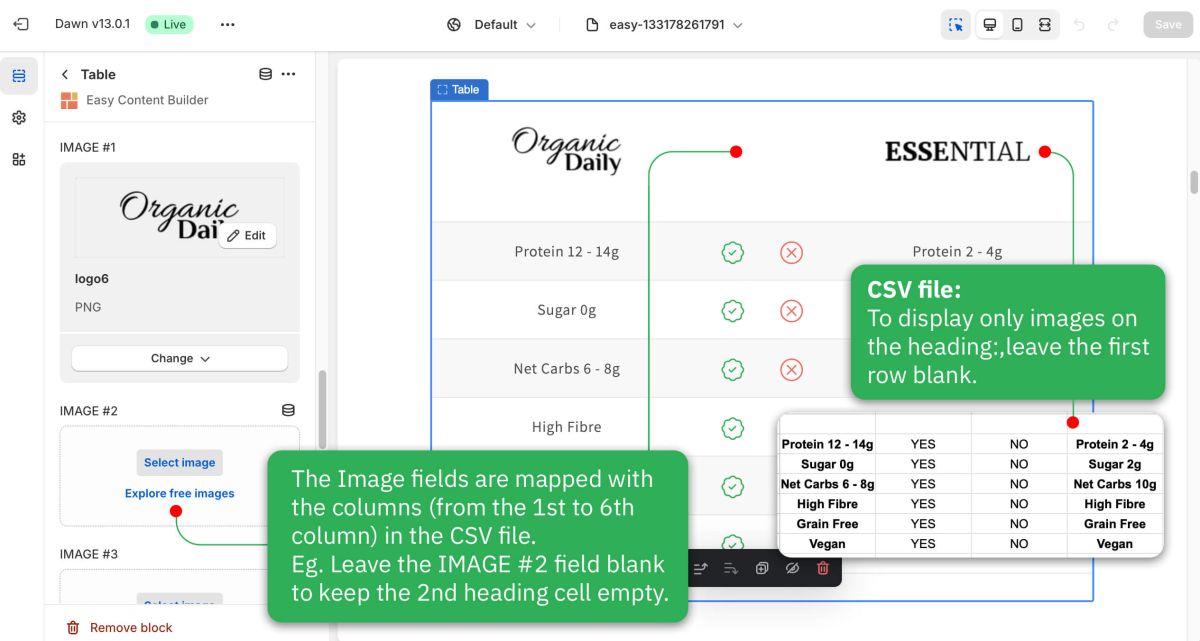 Block: Table - Posstack.com Documentation