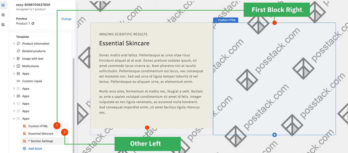 Block: Section Settings - Posstack.com Documentations