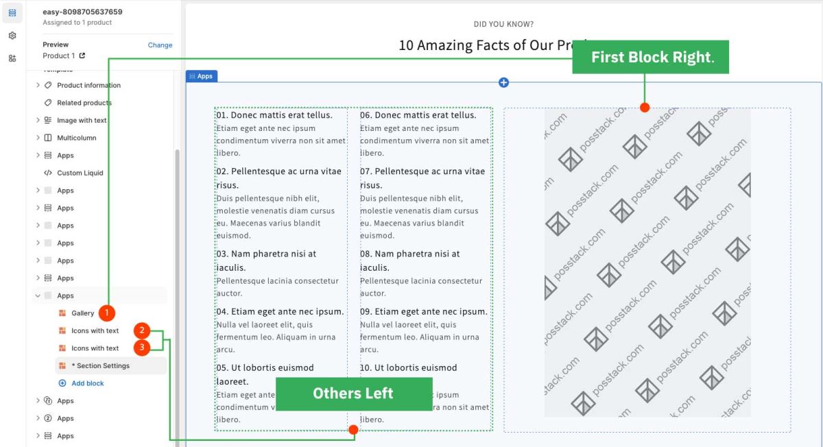 Block: Section Settings - Posstack.com Documentations