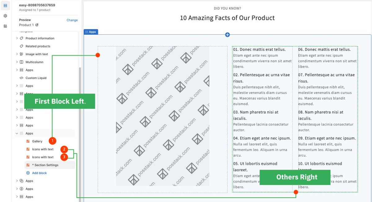 Block: Section Settings - Posstack.com Documentations